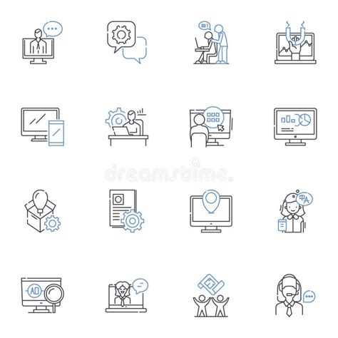 Performance And Output Line Icons Collection Efficiency Productivity
