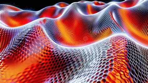 Abstract Waves With Vibrant Colors And A Mesh Like Structure Creating A Dynamic Visual Effect