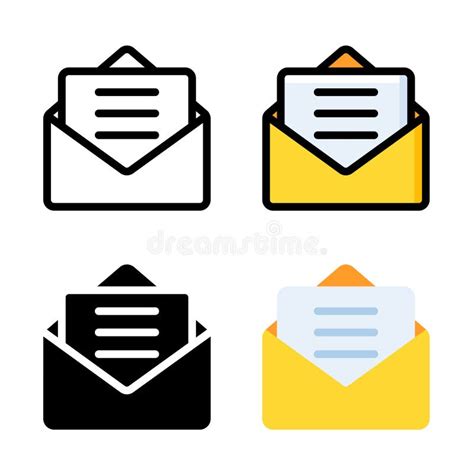 Envelope Icon Set Open Email Vector Illustration Stock Vector Illustration Of Envelop Logo