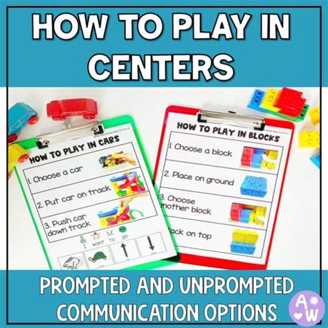How To Play In Centers Visual Instructions And Prompts Tpt