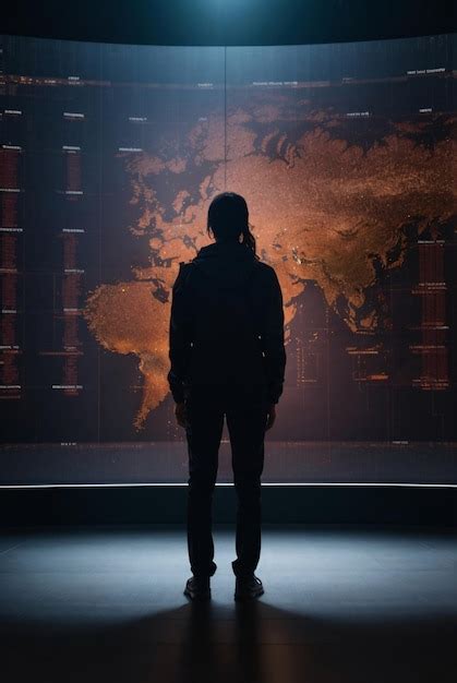 Premium Ai Image Photo People Monitoring Cybersecurity Hologram Map And Screen With Malware