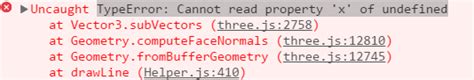 Typeerror Cannot Read Property X Of Undefined Thrown When Converting Buffergeometry To