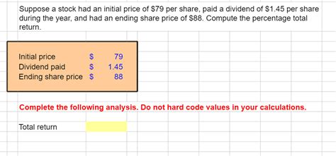 Solved Suppose A Stock Had An Initial Price Of 79 Per Chegg Com