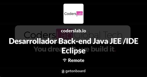 desarrollador back end java jee ide eclipse at remote