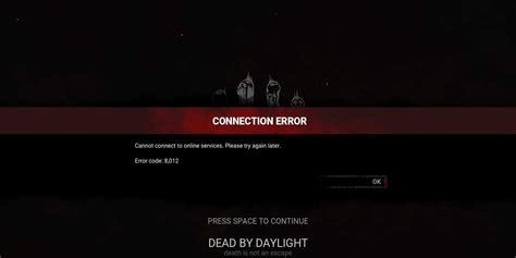 How To Fix Error Code 8012 In Dead By Daylight
