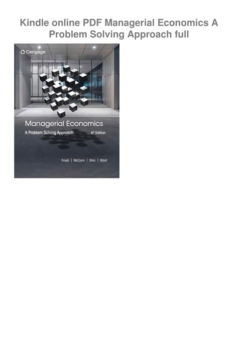 Ppt Kindle Online Pdf Managerial Economics A Problem Solving Approach Full Powerpoint