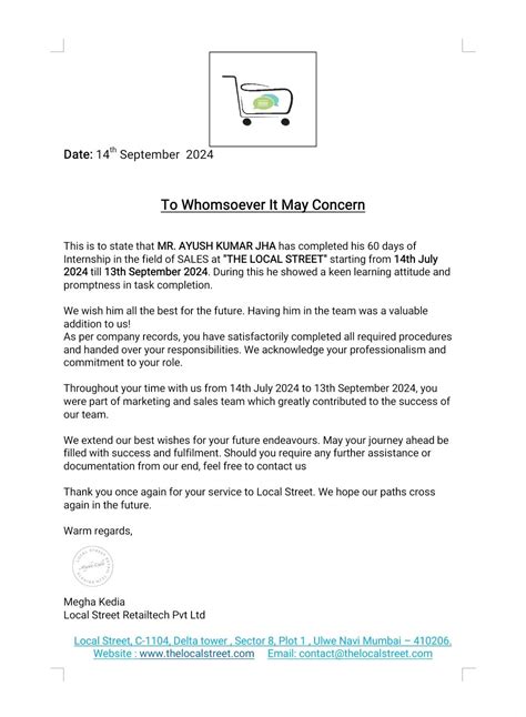 Ayush Kumar Jha On Linkedin Thelocalstreet Internshiplife Marketingsales Operations