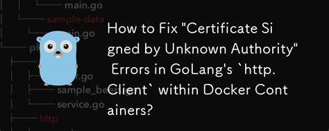 如何修復 docker 容器中 golang 的 ` client` 中的「憑證由未知機構簽署」錯誤？ golang php中文網