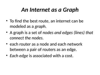 Computer Network Unicast Routing Distance Vector Link State Vector PPT