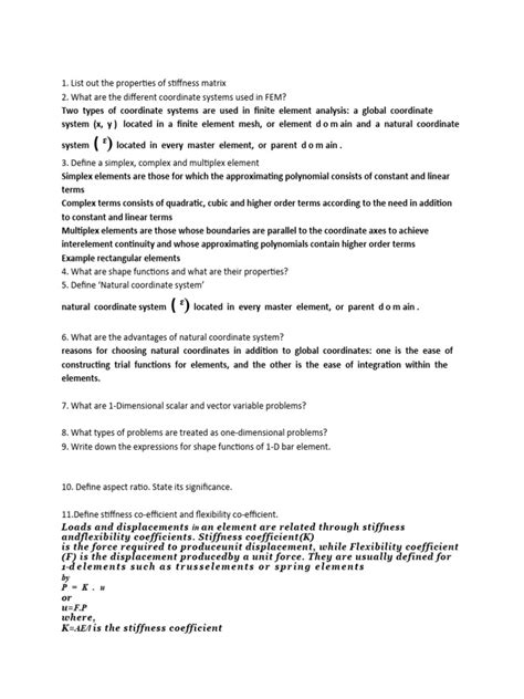 2 markspractice paper pdf finite element method matrix mathematics