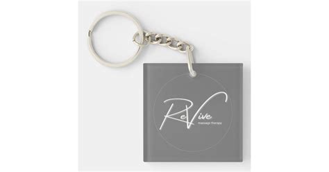 Business Logo With Qr Code Key Ring Zazzle