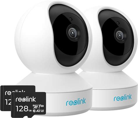 Reolink Indoor Wifi Camera Bundle With 128gb Sd Card 2 Pack 3mp Plug In Security