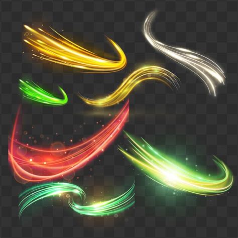 Premium Vector Curve Light Effect Realistic Style