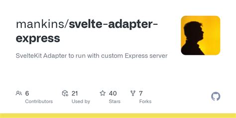 Github Mankinssvelte Adapter Express Sveltekit Adapter To Run With