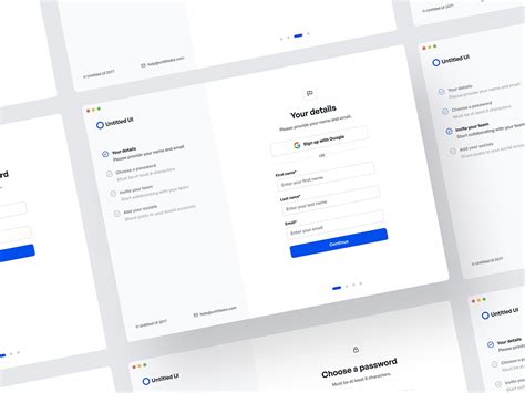 minimal sign up user flow — untitled ui by jordan hughes® on dribbble