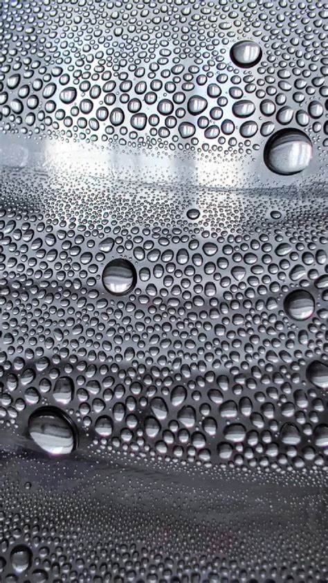 Macro Droplets On Metal Sheet