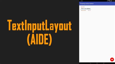 How To Add TextInputLayout Floating Text Labels In AIDE
