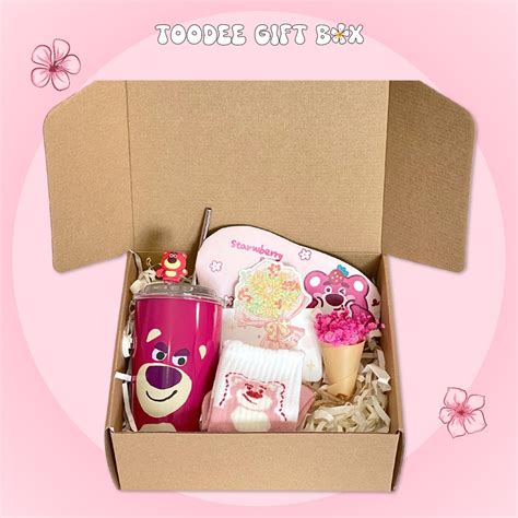 Lotso Strawberry Bear Cup And Blindfold T Set For Girlfriends