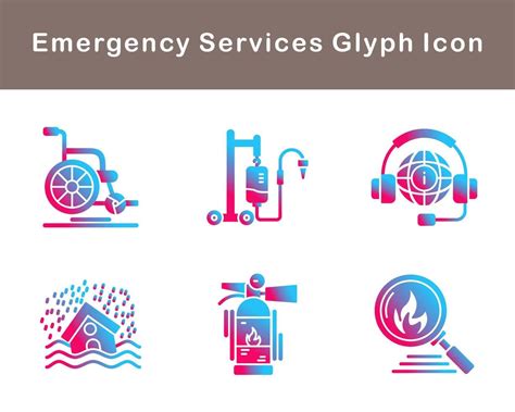 Emergency Services Vector Icon Set 20647856 Vector Art At Vecteezy