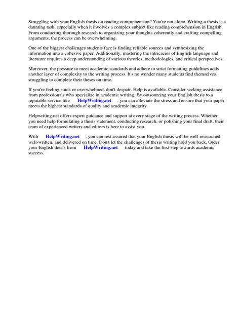 English Thesis About Reading Comprehension Pdf Reading Comprehension Linguistics