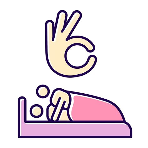 Sexual Consent Color Icon Intimate Relationship With Partner Lovers In Bed Safe Sex With