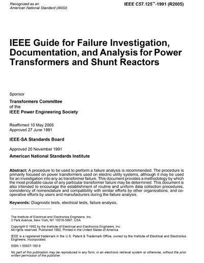 IEEE C R IEEE Guide For Failure Investigation Documentation And Analysis