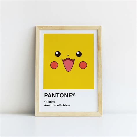 Pantone Pikachu Cuadros La Cruza Moda De Paredes
