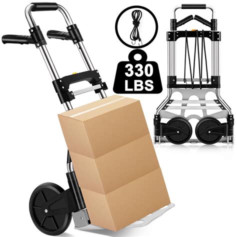 330 Lb Capacity Folding Hand Truck Dolly Cart Portable Aluminum Dolly