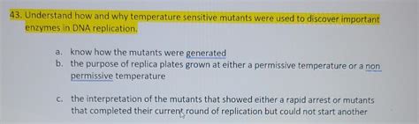 Solved 43 Understand How And Why Temperature Sensitive