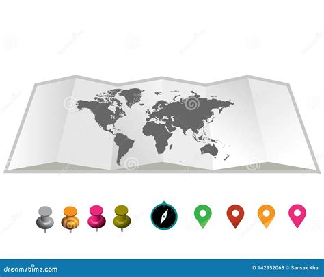 Vector Del Mapa Del Mundo Ilustración Del Vector Ilustración De Mundo