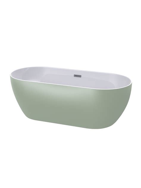 Cowley One Piece Free Standing Bath 1620 735 570 Sage Green