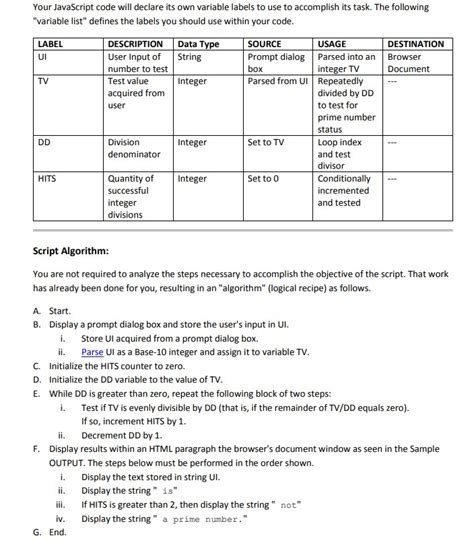 Solved Make A Javascript File That Will Determine If A
