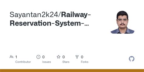 GitHub Sayantan K Railway Reservation System Terminal JAVA