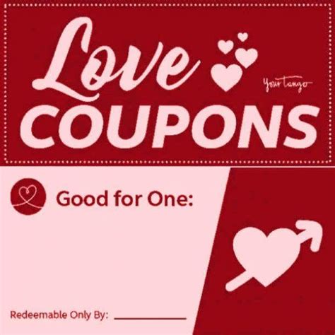 105 Diy Love Coupon Ideas With A Printable Template For Making Them At