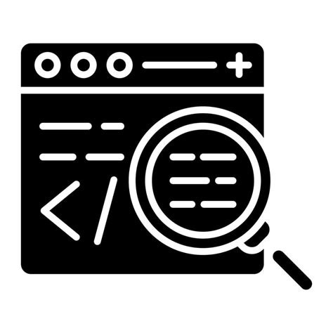 code testing glyph icon 8649204 vector art at vecteezy
