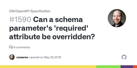 Can A Schema Parameter S Required Attribute Be Overridden Issue OAI OpenAPI