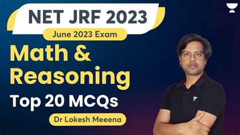 Math And Reasoning Top MCQs NET JRF Dr Lokesh Meena YouTube