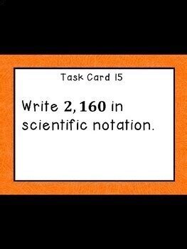 Scientific Notation Task Cards DIGITAL Activity Distance Learning