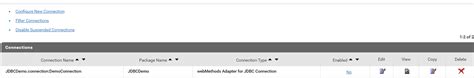 configuring adapter for jdbc connections