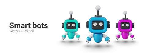 Conjunto De Mini Robots De Diferentes Colores Pequeños Droides