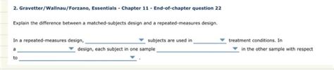 solved 2 gravetter wallnau forzano essentials chapter 11