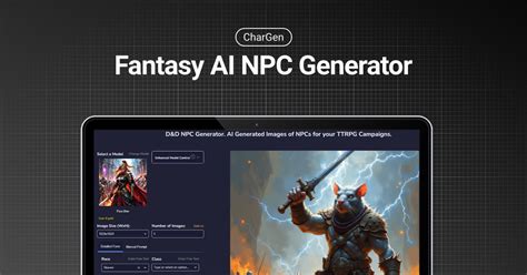 Chargen The Best Free D D Npc Generator Instant Fantasy Character Art