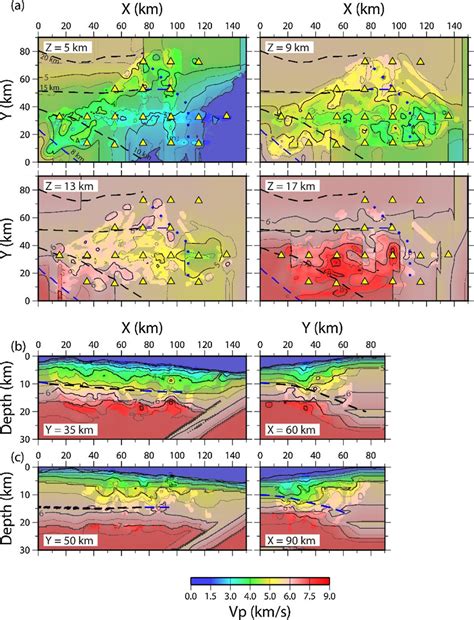 Final 3d Seismic Velocity Structure A Horizontal Sections At 5 9
