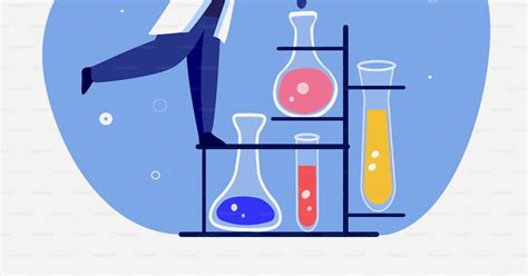 과학자 의사 연구원 바이러스 학자 주사 약사 실험실 연구 약물 의약품 과학 유전 제약 분석을위한 백신 주입을 만듭니다 플랫 벡터 그림 벡터