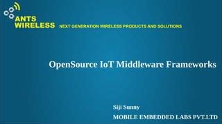 OpenSource IoT Middleware Frameworks PDF