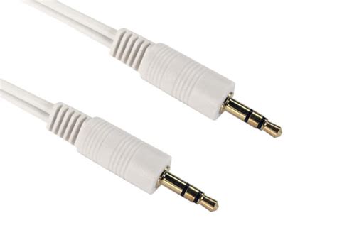 RS PRO RS PRO Male Mm Stereo Jack To Male Mm Stereo Jack Aux Cable White M