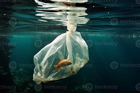 AI Generated Sea Contamination Plastic Bag Negatively Affecting The Marine Ecosystem
