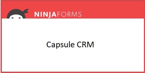 Ninja Forms Capsule Crm 3 4 4 Wp Themes And Plugins