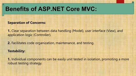 Introduction To ASP NET Core MVC And The MVC Pattern Pptx Web Development Internet