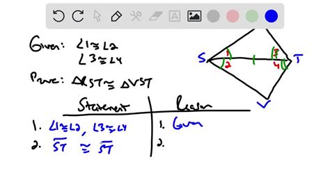 solved plan and write the two column proof for each problem figure
